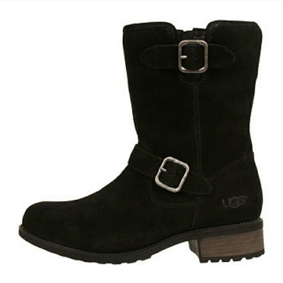 UGG | Shoes | Ugg Chaney Side Zip Sherpa Sheep Lined Buckle Boot | Poshmark